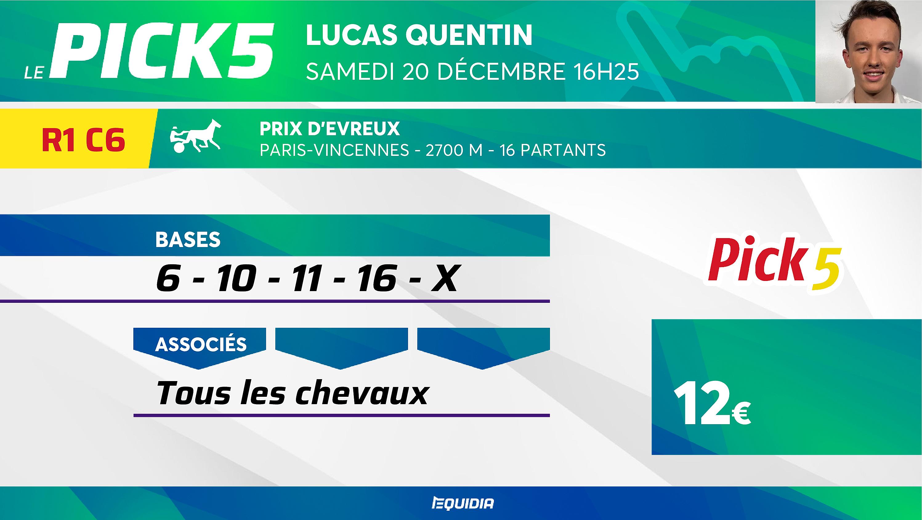 Le conseil de jeu de Lucas Quentin pour le Pick 5 de ce samedi 20 ...