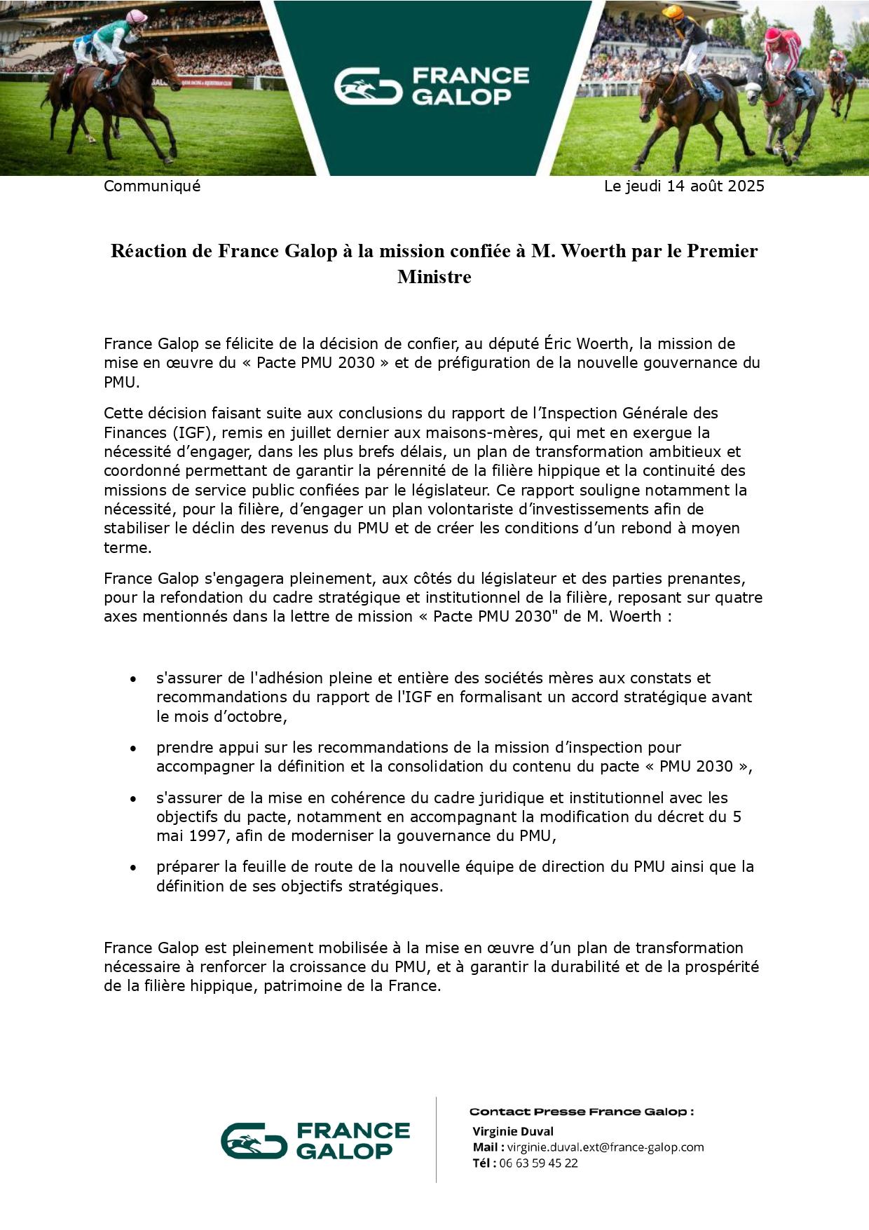 "Pacte PMU 2030" avec Eric Woerth : un plan de relance pour les courses ...