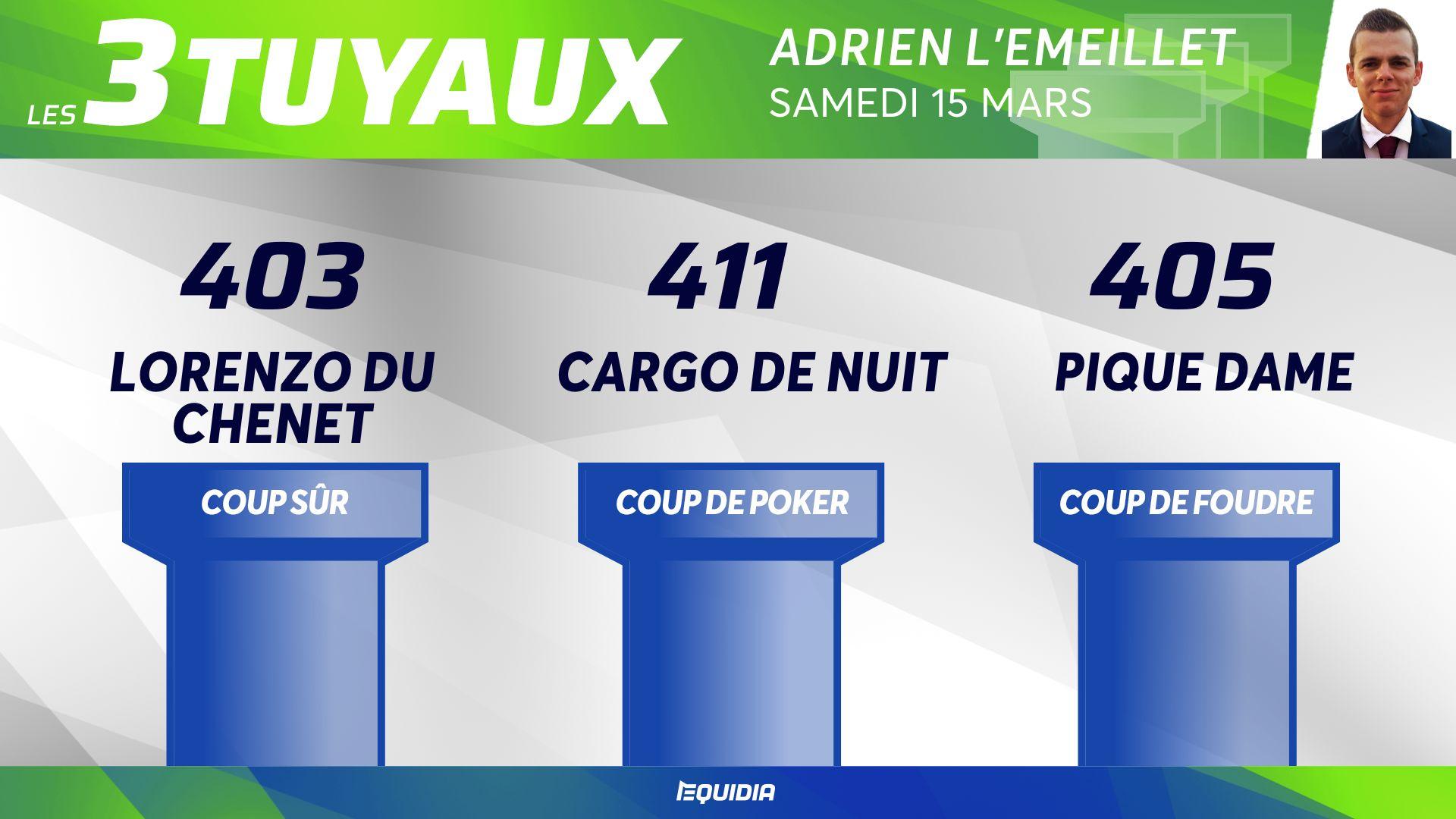 Quinté Les 3 Tuyaux Du Quinté Du Samedi 15 Mars Equidia