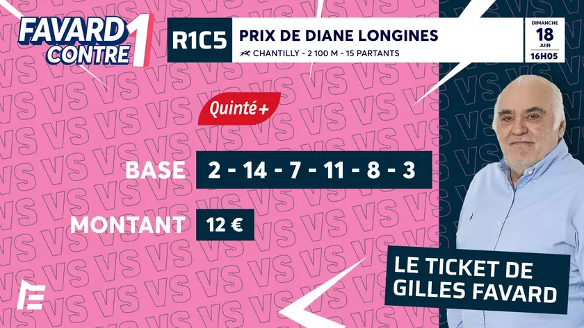 Quinté Le Ticket De Gilles Favard Pour Le Quinté Prix De Diane