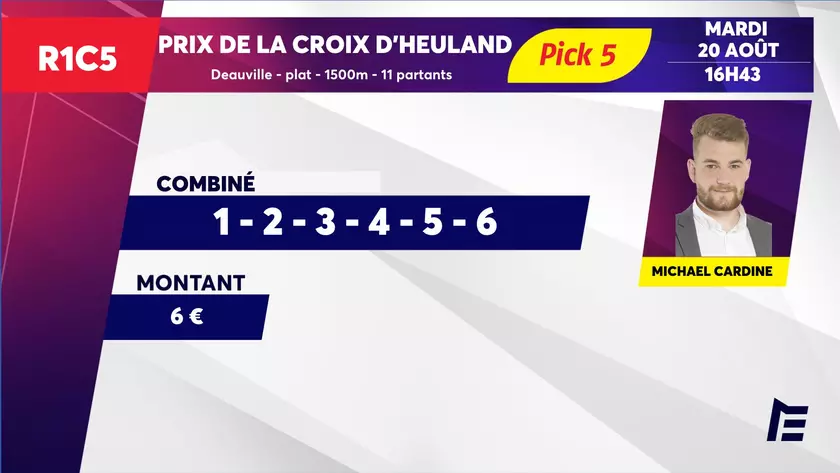 Le Conseil De Jeu De Michael Cardine Pour Le Pick 5 Du Mardi 20 Août à