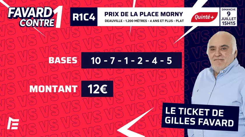 Quinté Le Ticket De Gilles Favard Pour Le Quinté De Ce Dimanche 9