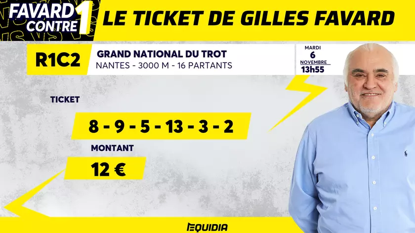 Quinté Le Ticket De Gilles Favard Pour Le Quinté De Ce Mercredi 6