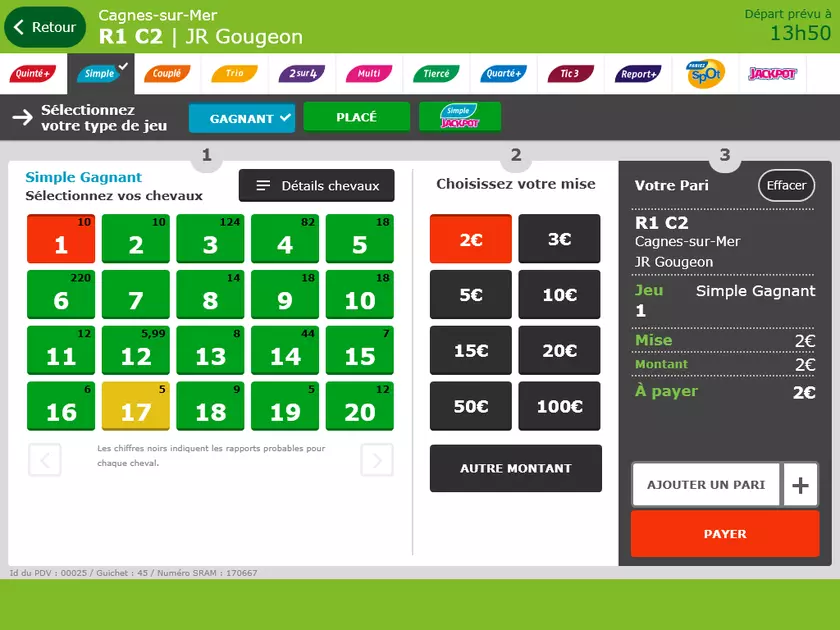 Le panier client, la nouveauté disponible sur les bornes PMU | Equidia