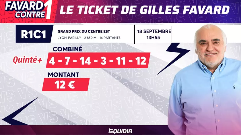 Quinté Le Ticket De Gilles Favard Pour Le Quinté De Ce Mercredi 18