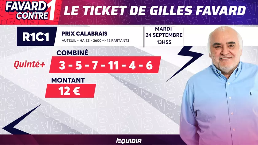 Quinté Le Ticket De Gilles Favard Pour Le Quinté De Ce Mardi 24