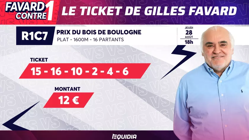 Quinté Le Ticket De Gilles Favard Pour Le Quinté De Ce Jeudi 29 Août